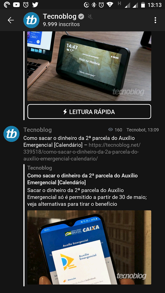 Alguém chama um amigo pro canal do Tecnoblog no Telegram - Web et ...
