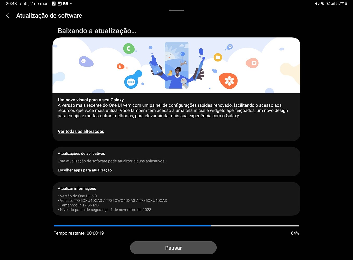 One UI 6.0 has arrived for the Galaxy Tab S7 FE in Brazil - Mobile and ...